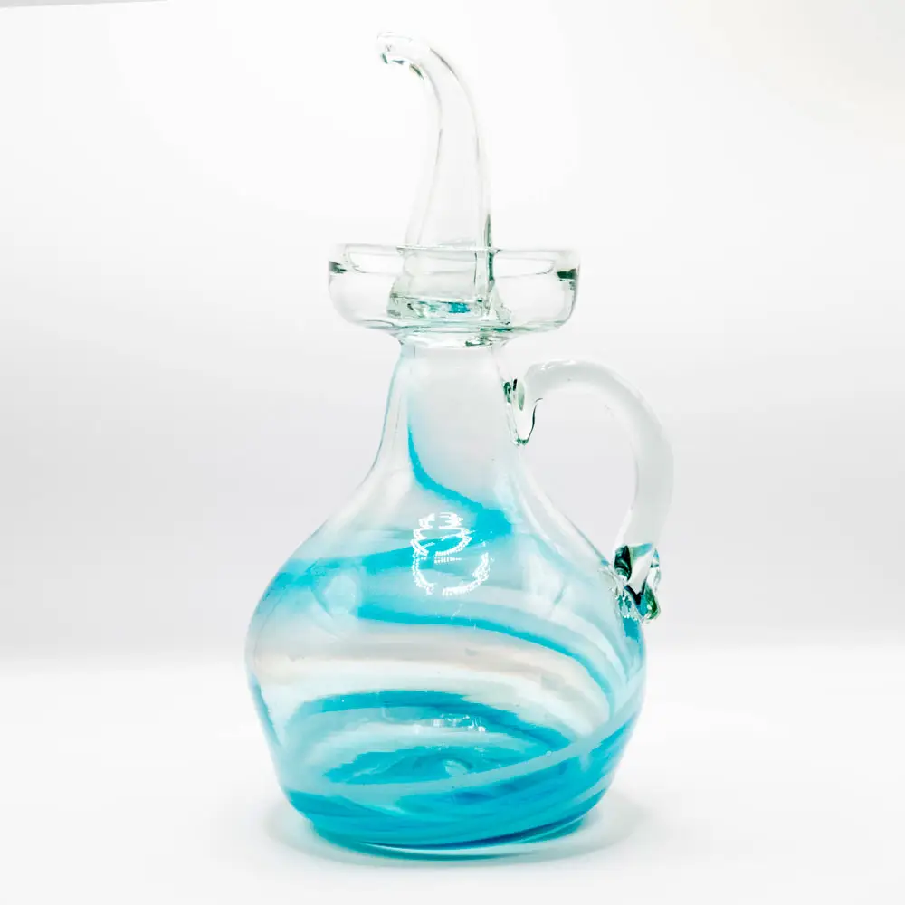 Oil Decanter Mar Clear Blue White - Craft Islands - Lafiore