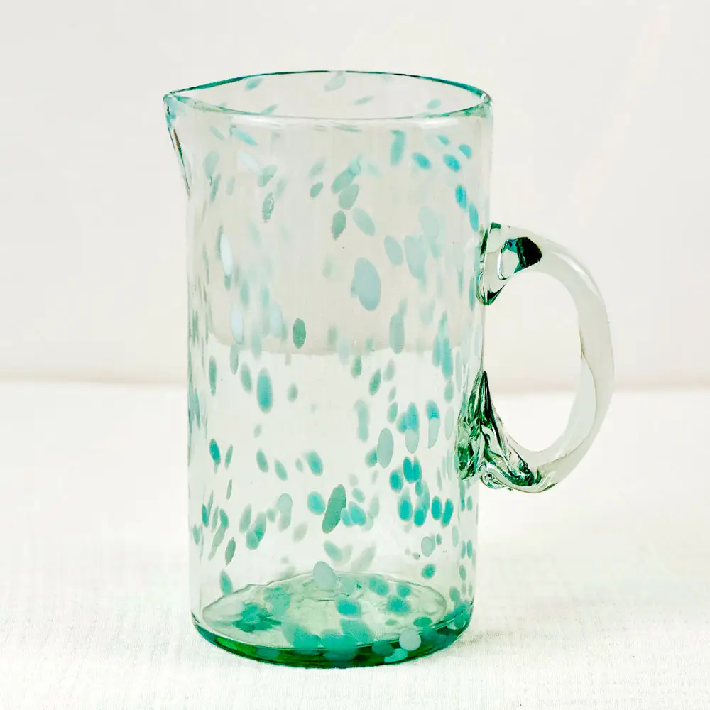 Pitcher Confeti Clear Blue and White - Craft Islands - Lafiore